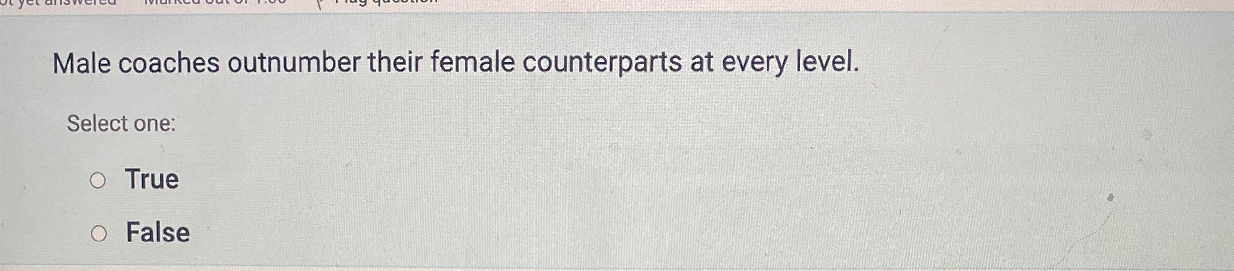 Solved Male coaches outnumber their female counterparts at | Chegg.com