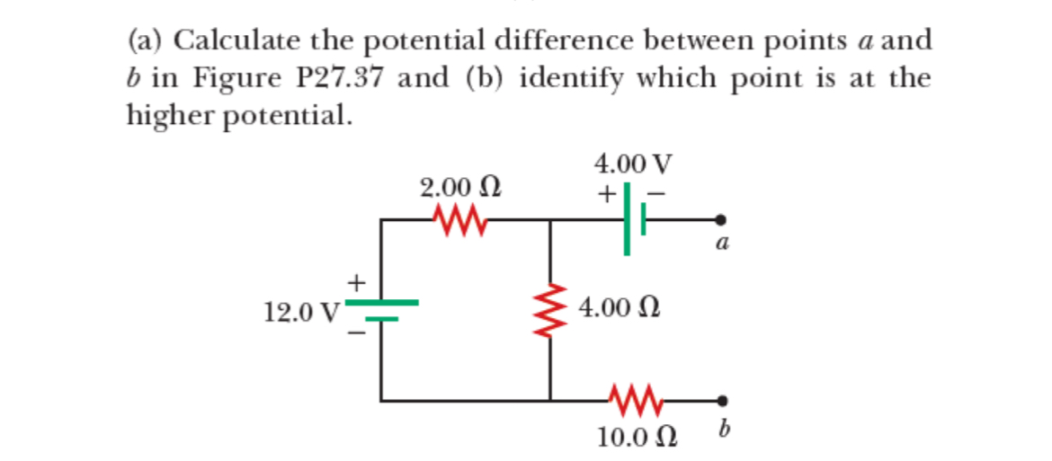 Solved (a) ﻿Calculate the potential difference between | Chegg.com