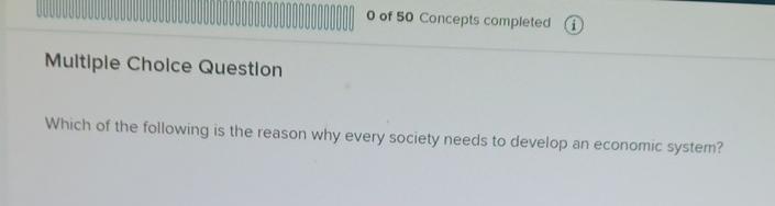 Solved 0 ﻿of 50 ﻿Concepts completed (i)Multiple Cholce | Chegg.com