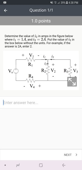 Solved Determine the value of i2 in amps in the figure below | Chegg.com