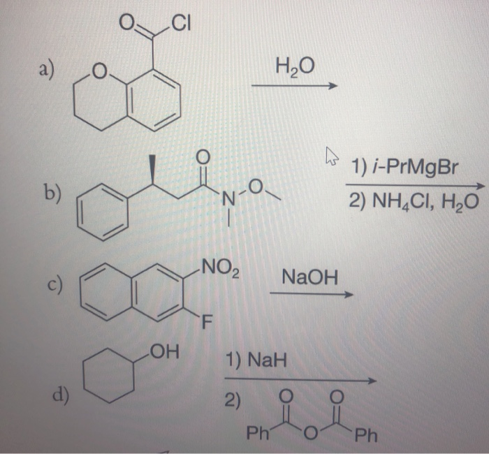 Solved Oy HO ho 1) i-PrMgBr 2) NH4Cl, H2O NO2 NaOH ne mo re | Chegg.com