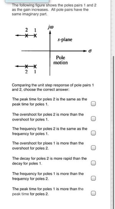 Solved The following figure shows the poles pairs 1 and 2 as | Chegg.com