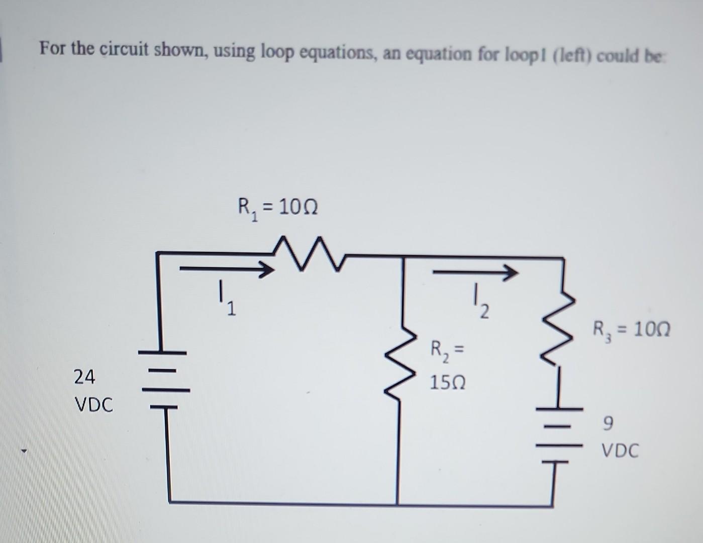 Solved For the circuit shown, using loop equations, an | Chegg.com