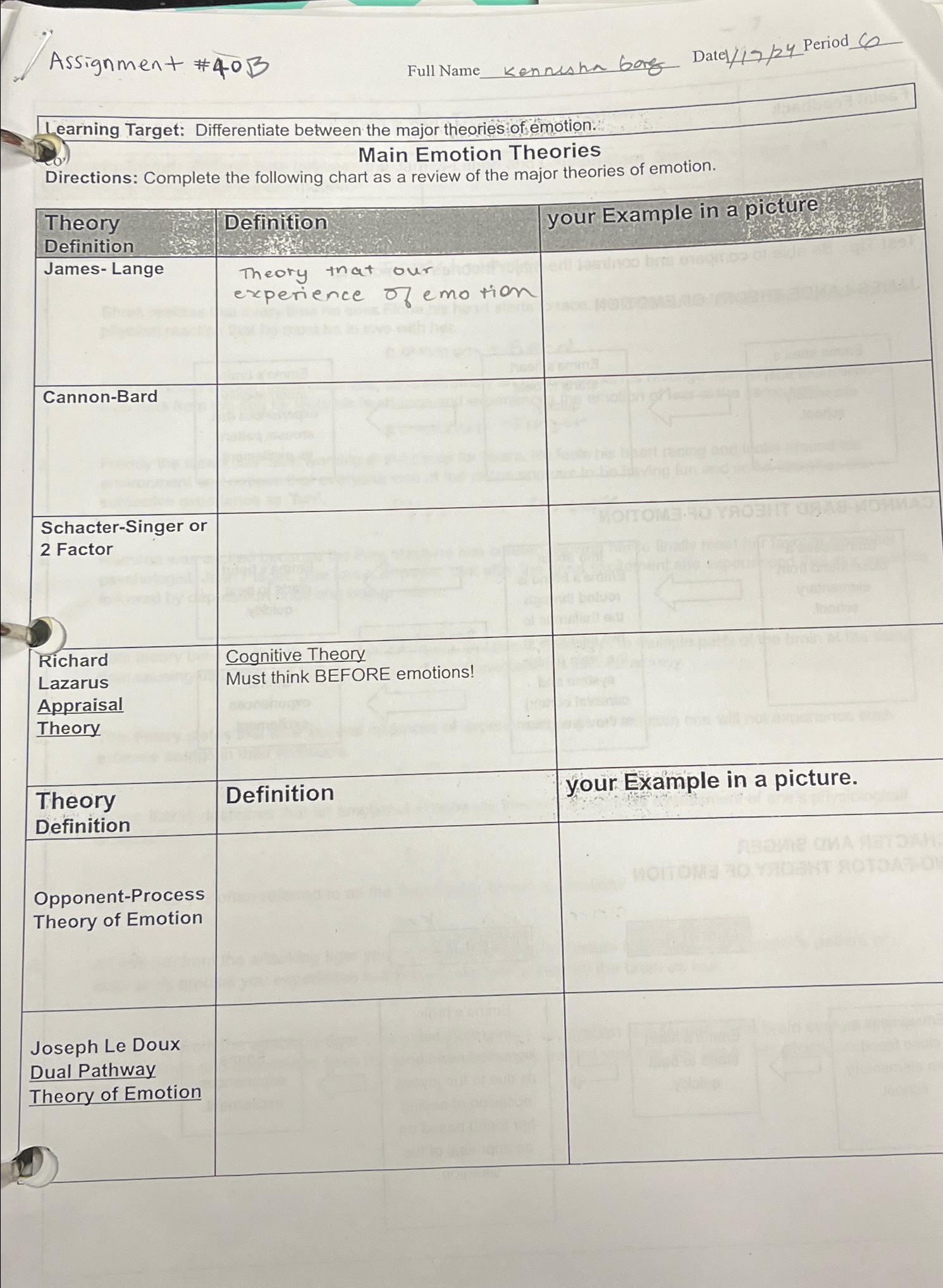 Solved Learning Target: Differentiate between the major | Chegg.com