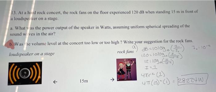 Solved 13. At a hnd rock concert, the rock fans on the floor | Chegg.com