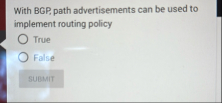Solved With BGP, ﻿path advertisements can be used to | Chegg.com