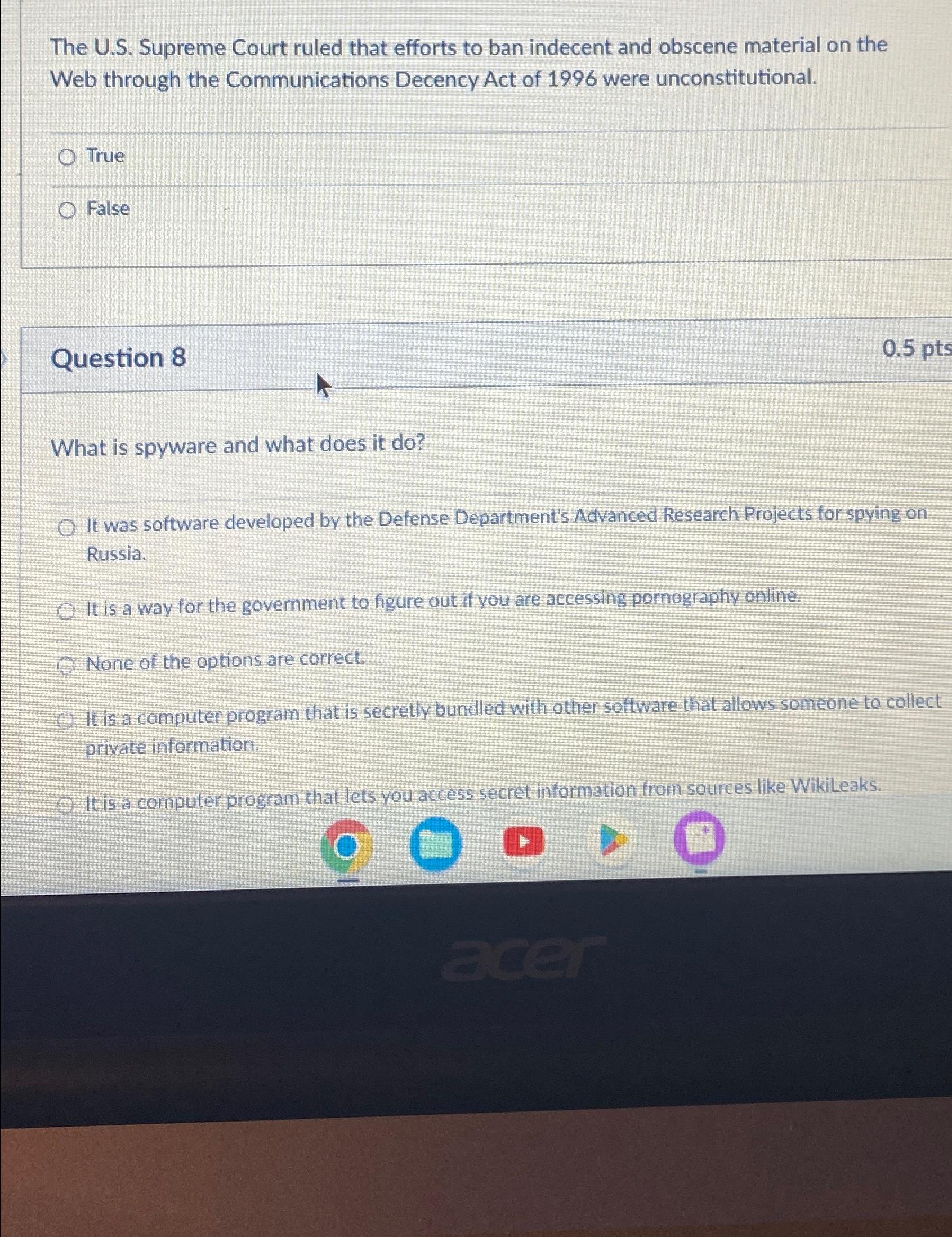 Solved The U.S. ﻿Supreme Court ruled that efforts to ban | Chegg.com