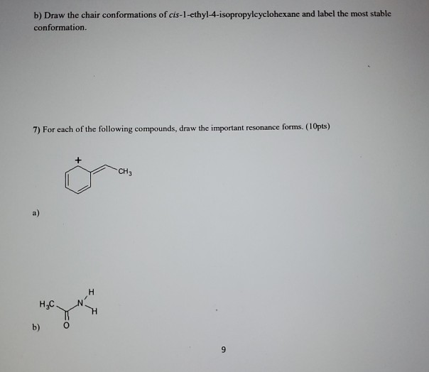 Solved b) Draw the chair conformations of | Chegg.com