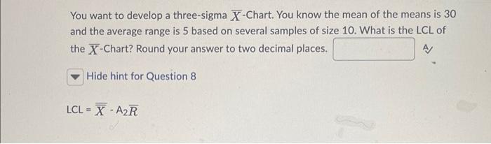 Solved You want to develop a three-sigma Xˉ-Chart. You know | Chegg.com