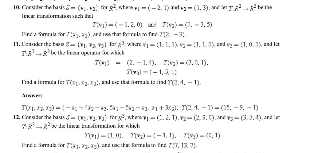 Solved → 10. Consider the basis S= (v1, v2} for R2 where v1 | Chegg.com