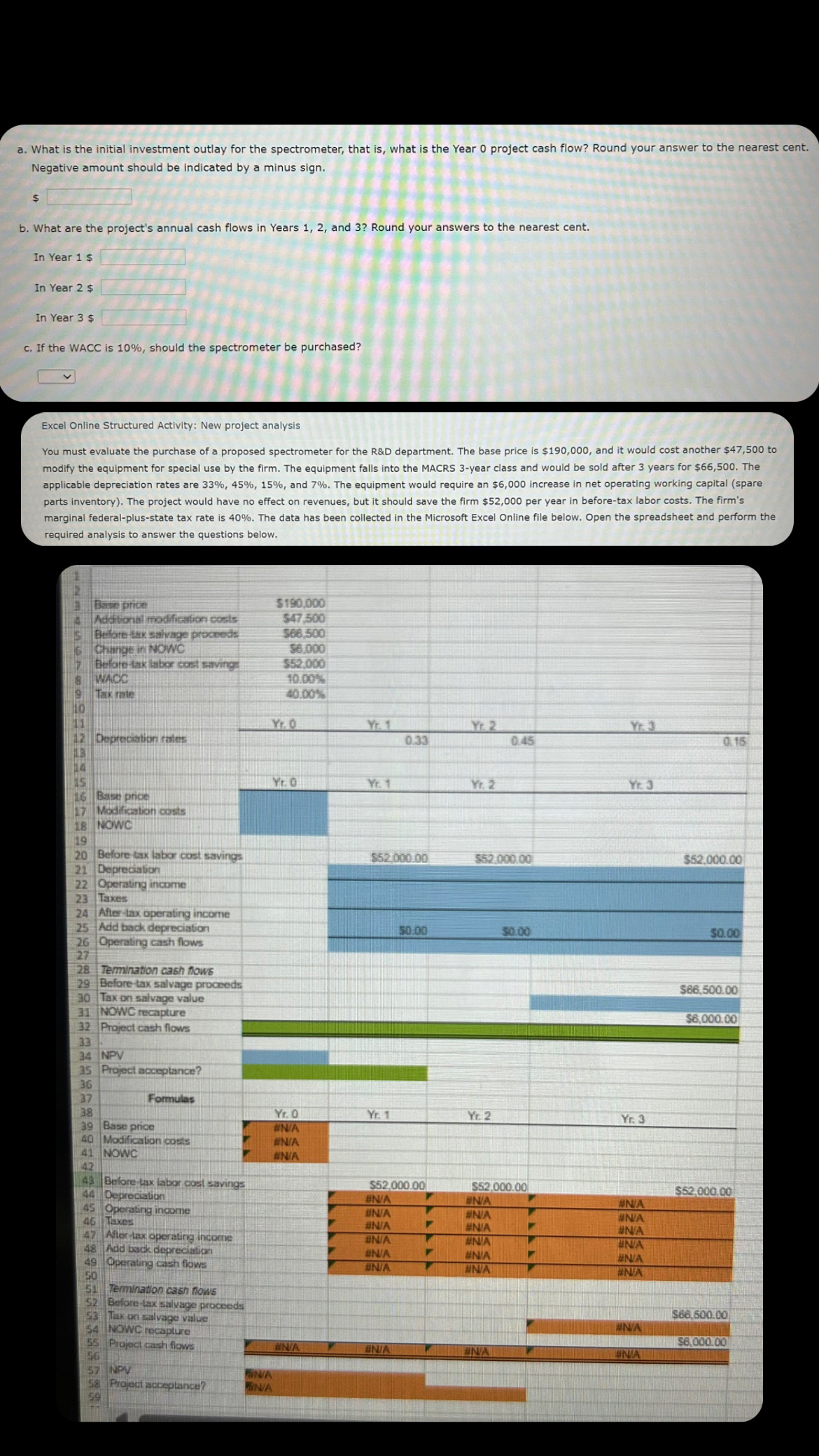 Solved a. ﻿What is the initial investment outlay for the | Chegg.com