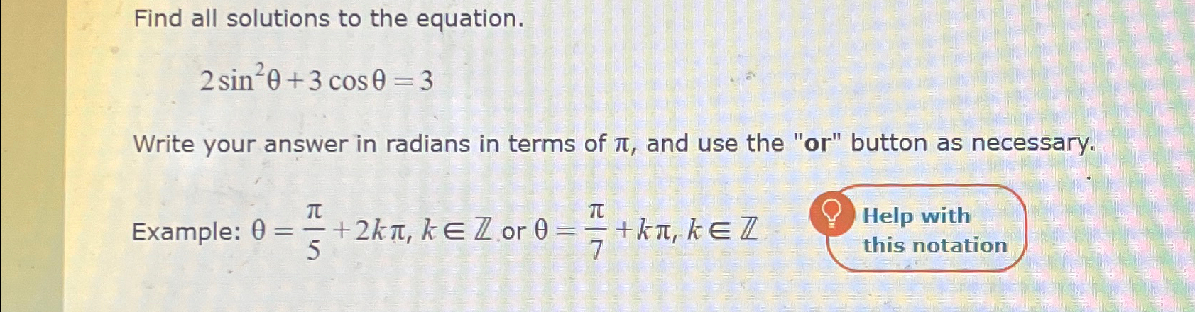 Solved Find all solutions to the | Chegg.com