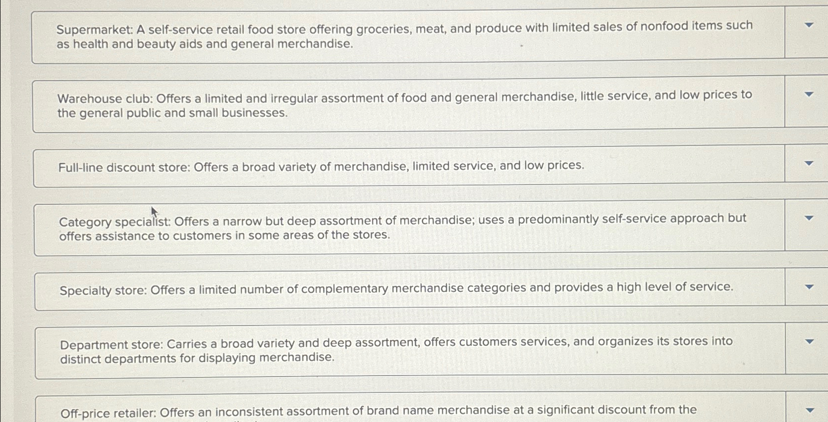 Solved Supermarket: A self-service retail food store | Chegg.com