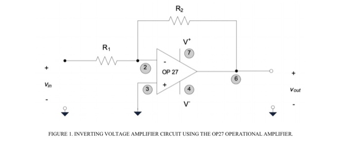Solved Implement the inverting voltage amplifier circuit, | Chegg.com