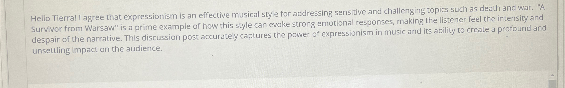 Solved Hello Tierra! I agree that expressionism is an | Chegg.com