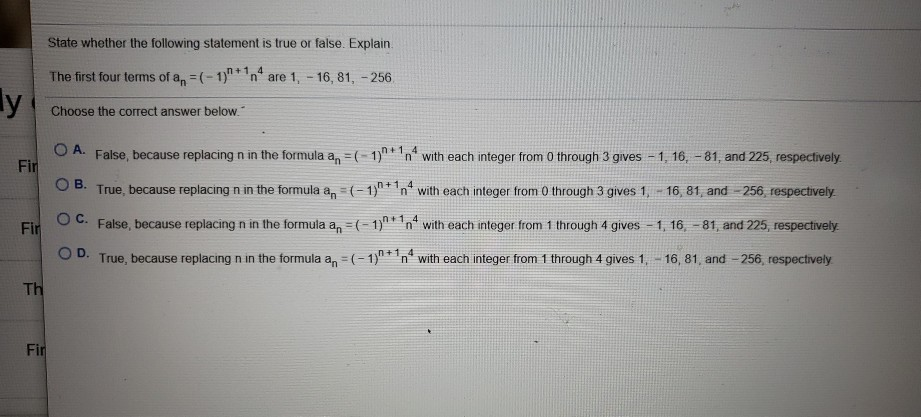 Solved State whether the following statement is true or | Chegg.com