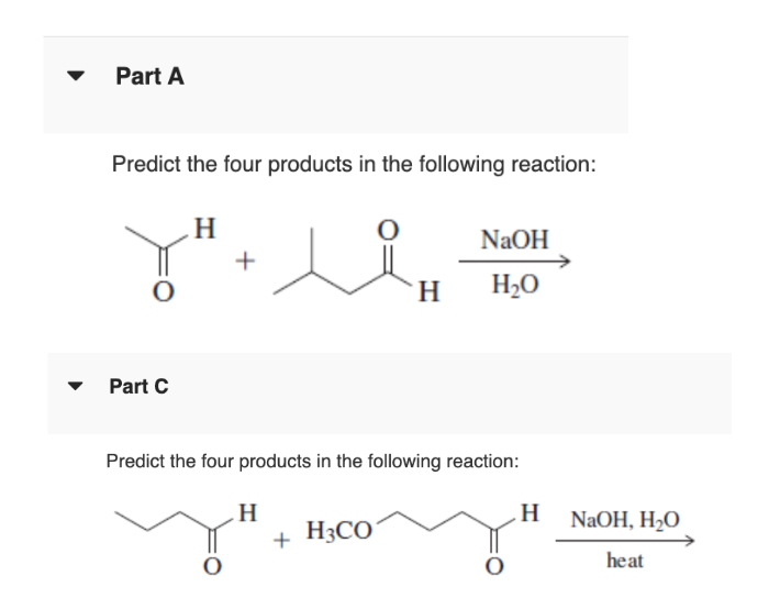 Solved Predict the four products in the following | Chegg.com
