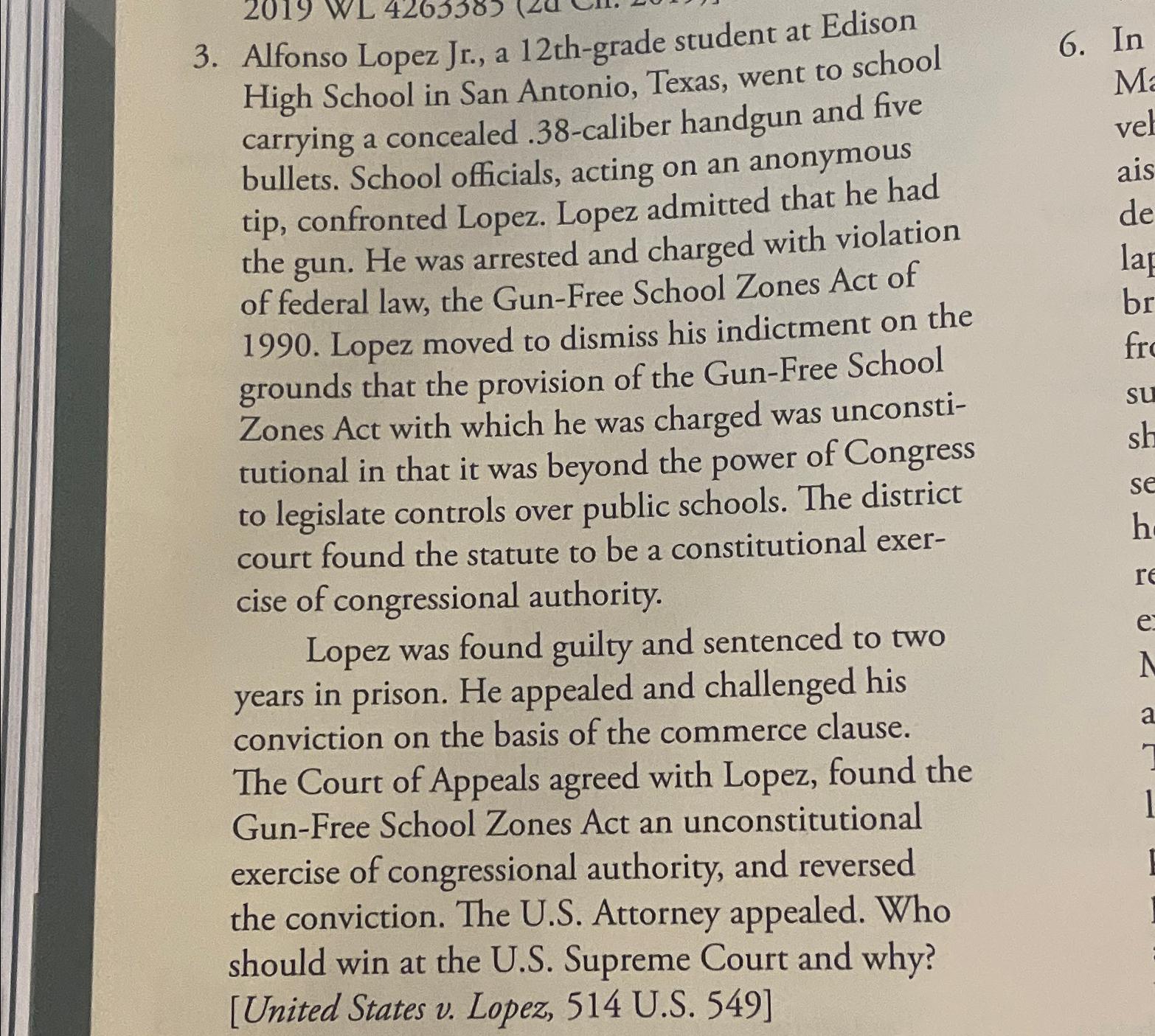 Solved Alfonso Lopez Jr., ﻿a 12 ﻿th-grade student at Edison | Chegg.com