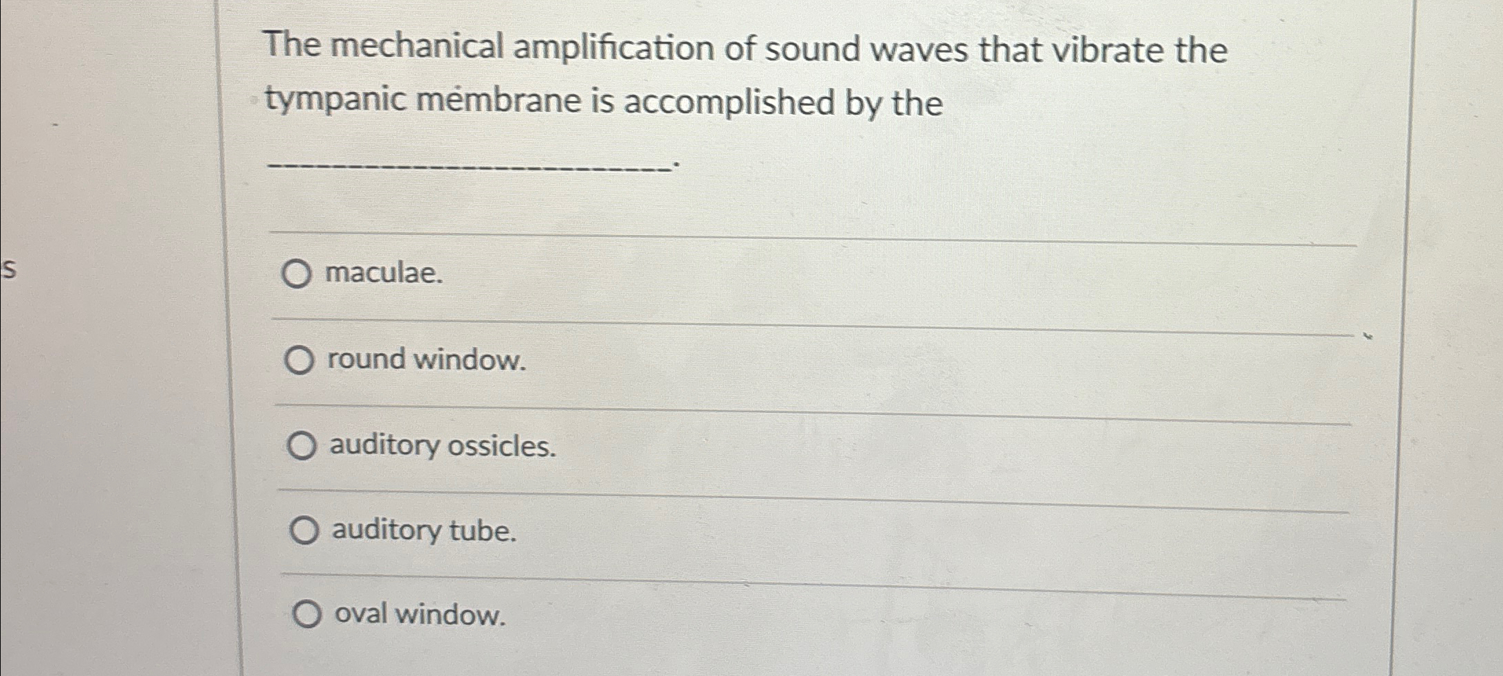 Solved The mechanical amplification of sound waves that | Chegg.com