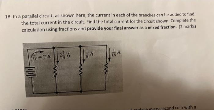Solved 18. In a parallel circuit, as shown here, the current | Chegg.com