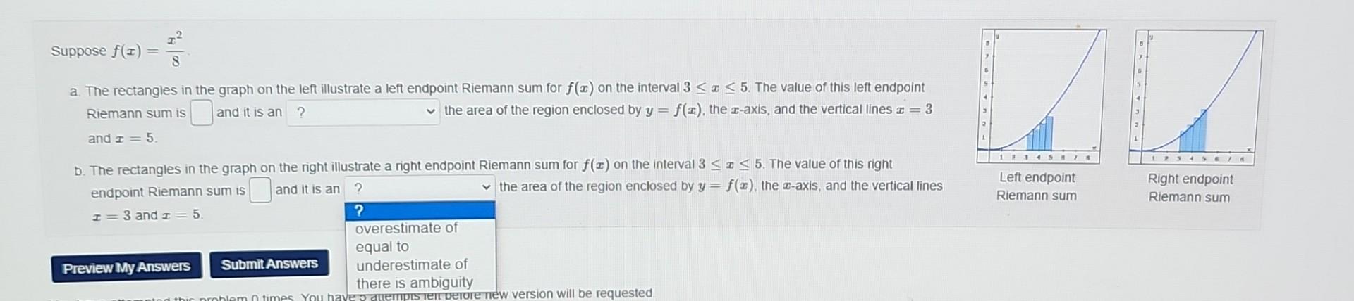 Solved Suppose f(x)=8x2 a. The rectangles in the graph on | Chegg.com
