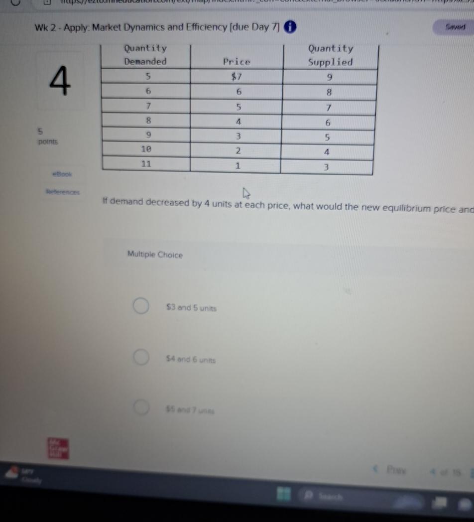 Solved Wk 2 - ﻿Apply: Market Dynamics and Efficiency [due | Chegg.com