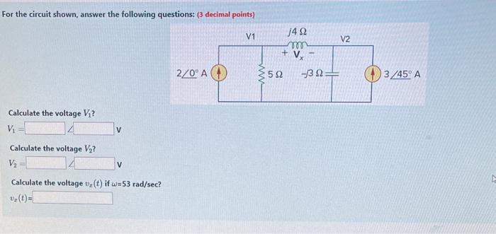Solved For the circuit shown, answer the following | Chegg.com