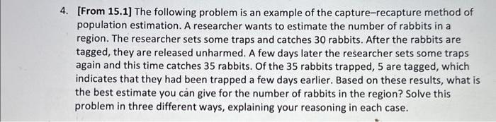 Solved 4. [From 15.1] The following problem is an example of | Chegg.com