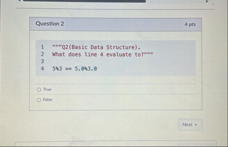 Solved Question 24 ﻿pts1 """Q2(Basic Data Structure).2 ﻿What | Chegg.com