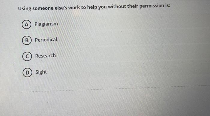 Solved Using someone else's work to help you without their | Chegg.com