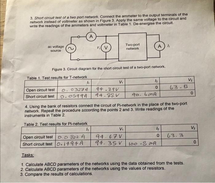 Solved Object: Determine ABCD parameters of T - and Pi - two | Chegg.com