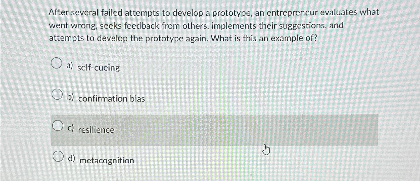 Solved After several failed attempts to develop a prototype, | Chegg.com