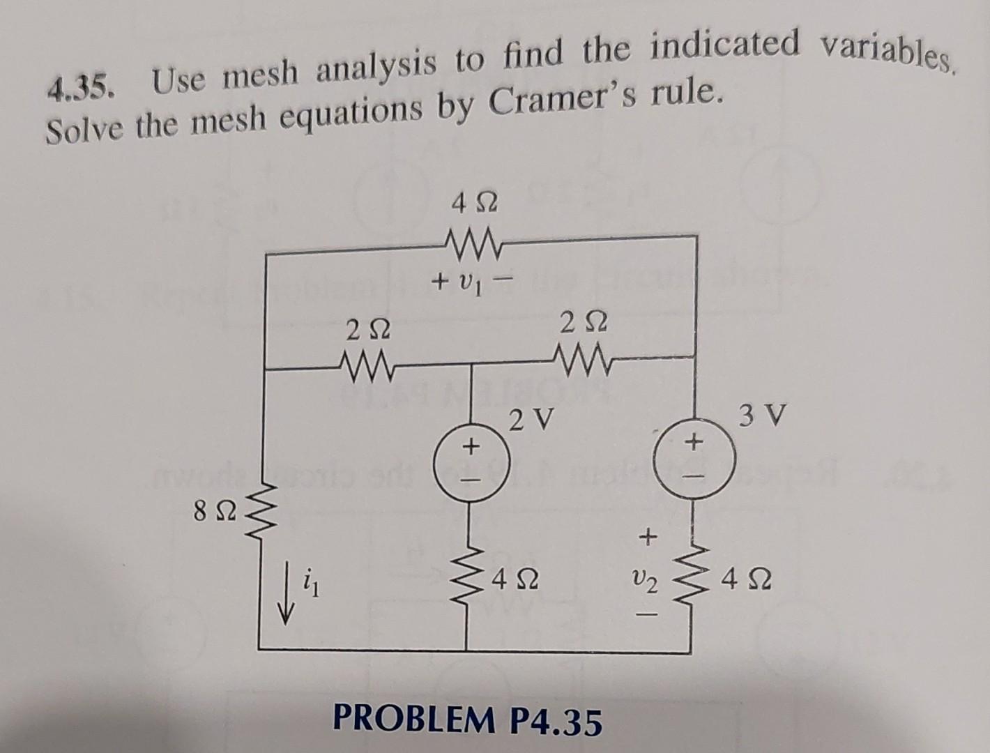 Solved 4.35. Use mesh analysis to find the indicated | Chegg.com