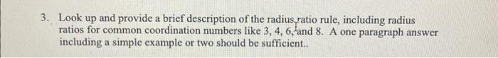 Solved Look up and provide a brief description of the radius | Chegg.com