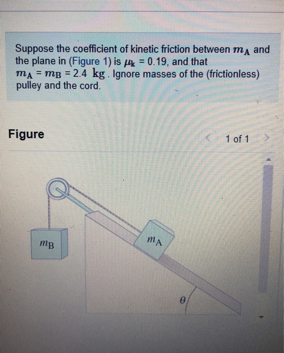 Solved As mB moves down, determine the magnitude of the | Chegg.com
