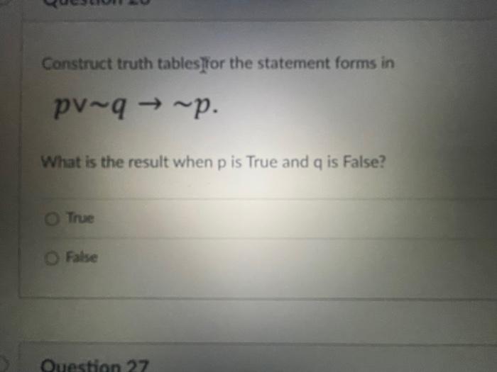 Solved Construct truth tablesfor the statement forms in | Chegg.com