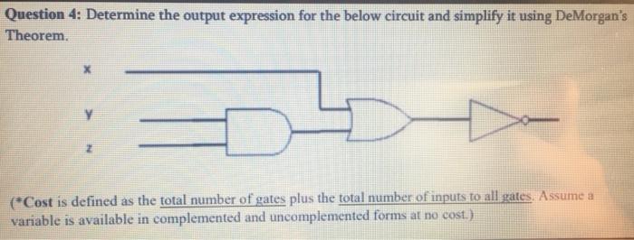 Solved Question 4: Determine the output expression for the | Chegg.com