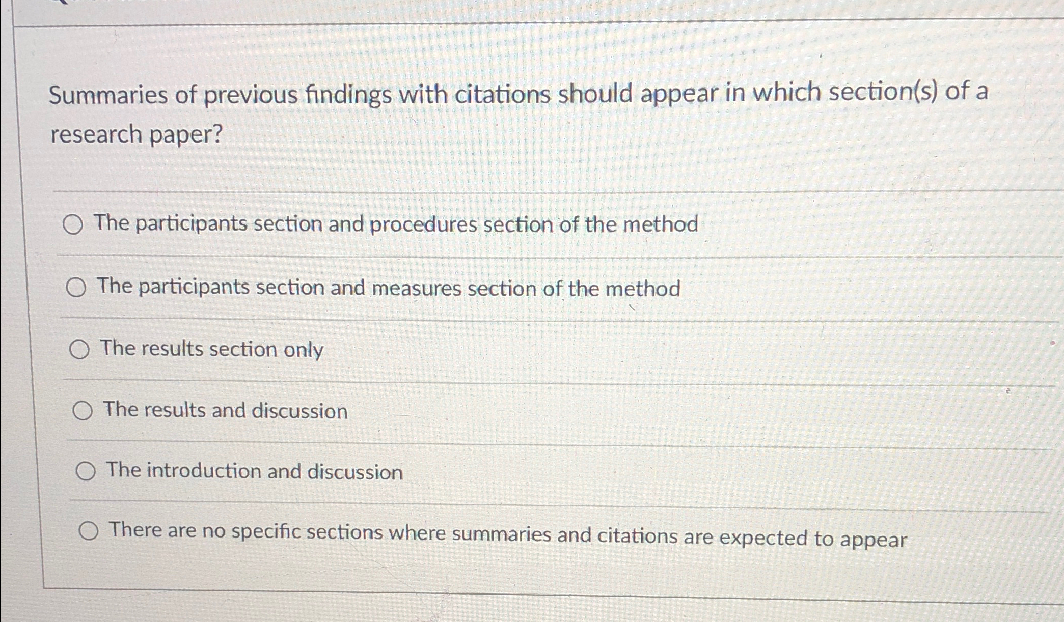 Solved Summaries of previous findings with citations should | Chegg.com