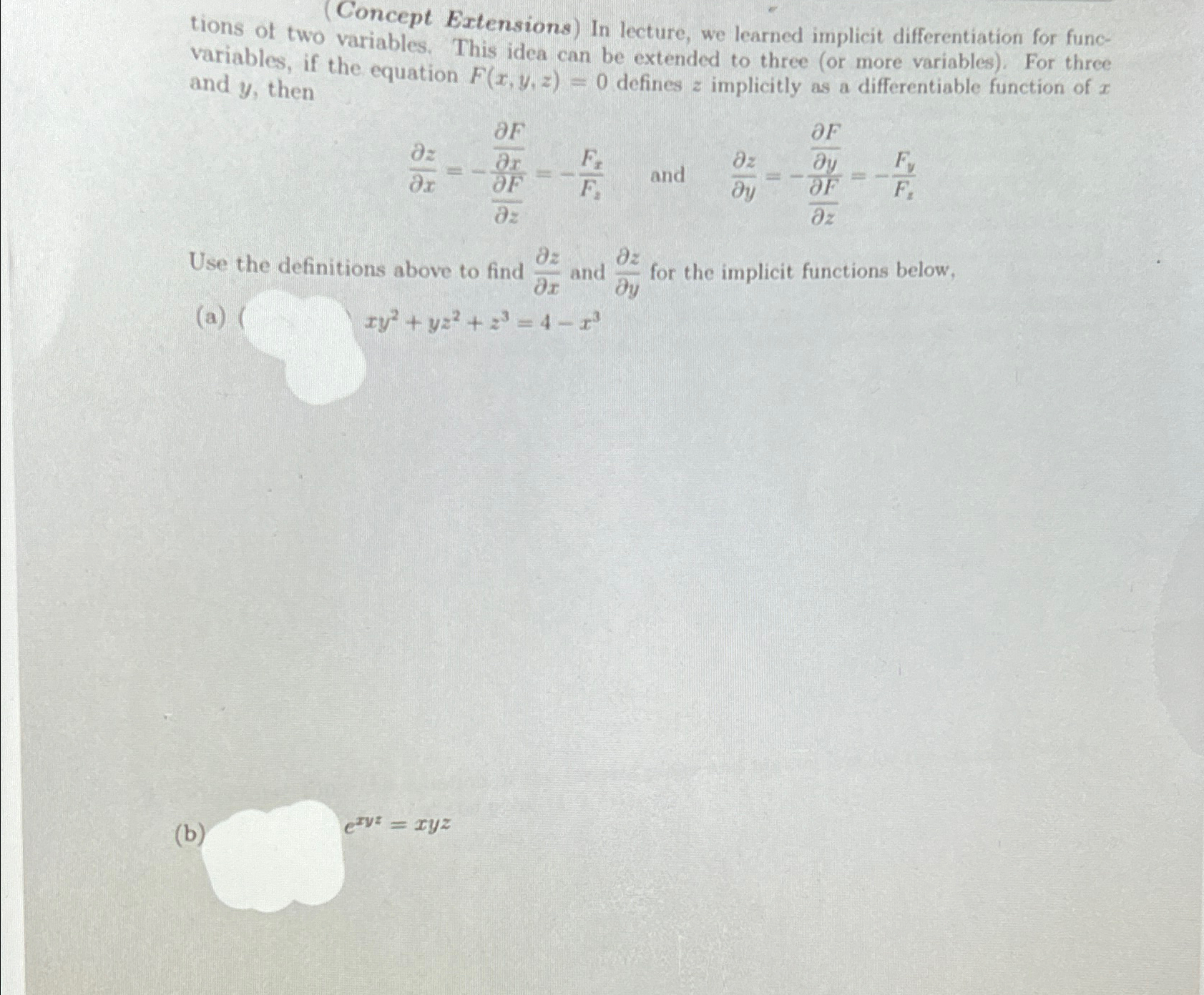 Solved (Concept Extensions) ﻿In lecture, we learned implicit | Chegg.com