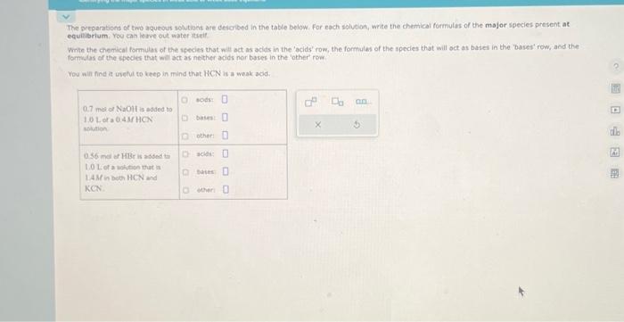 Solved The preparations of two aquebus solutions are | Chegg.com