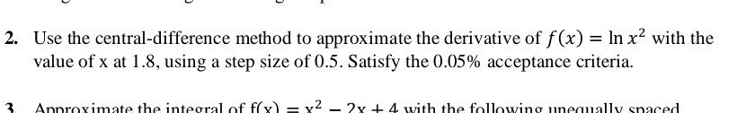 Solved Use the central-difference method to approximate the | Chegg.com