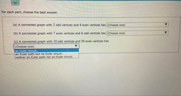 Solved For each part, choose the best answer. (a) A | Chegg.com