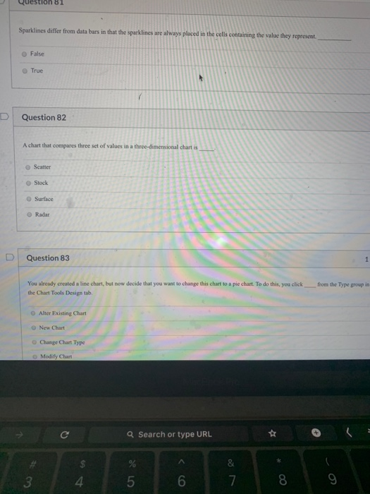 Solved Question on Sparklines differ from data bars in that | Chegg.com