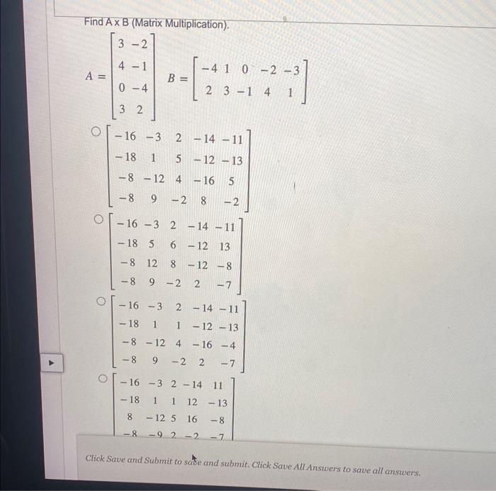 Solved Find A×B (Matrix Multiplication). | Chegg.com