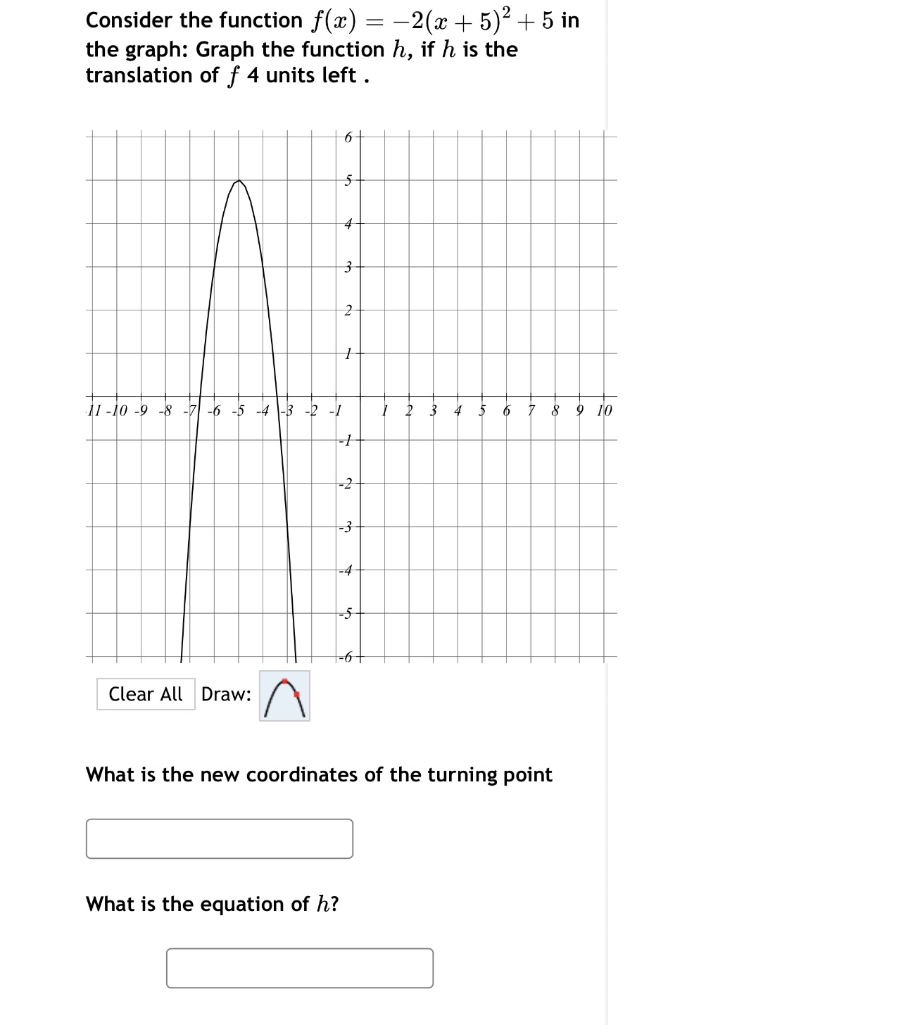 Solved Consider The Function F X 2 X 5 2 5 ﻿in The Graph