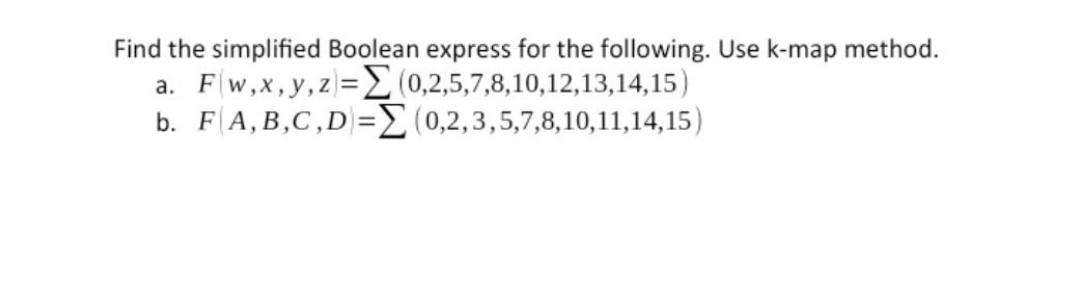 Solved Find the simplified Boolean express for the | Chegg.com