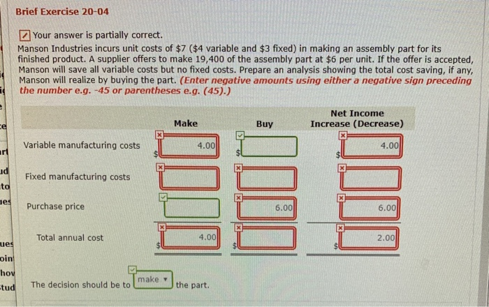 Solved Brief Exercise 20-04 Your answer is partially | Chegg.com