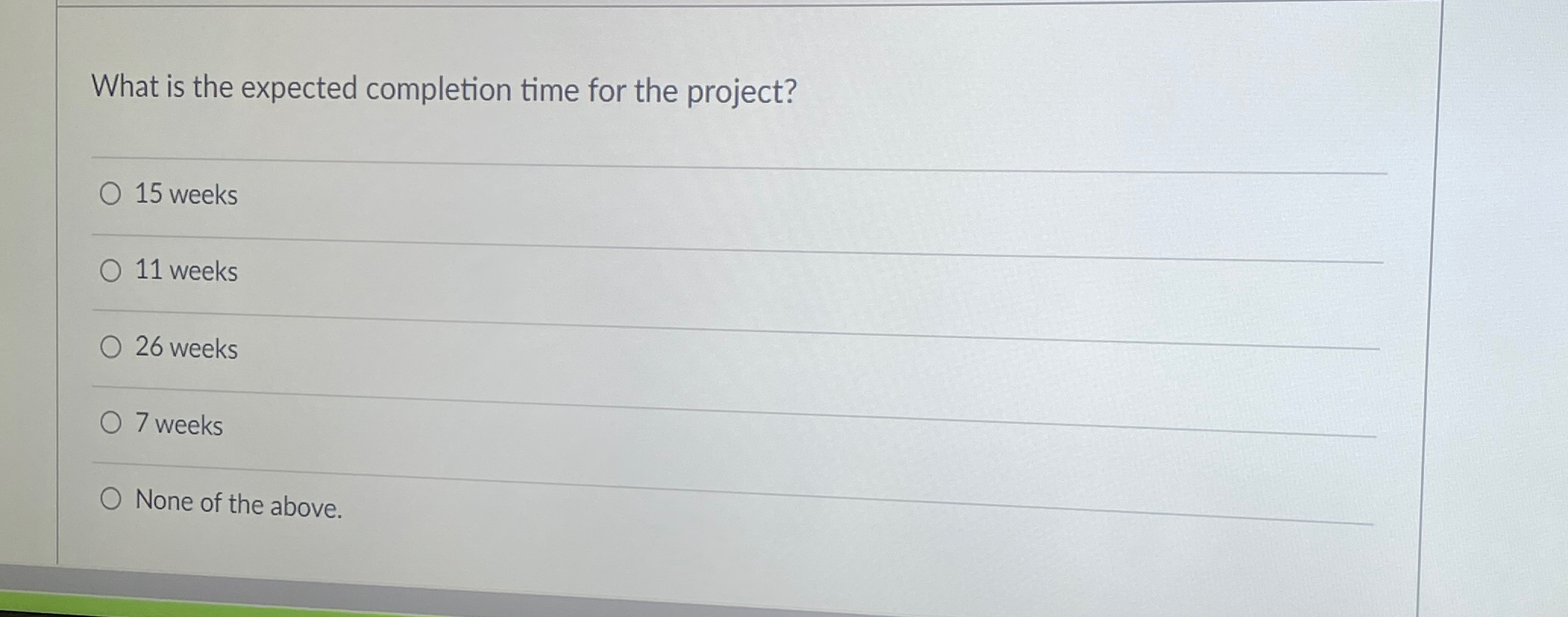 Solved What is the expected completion time for the | Chegg.com