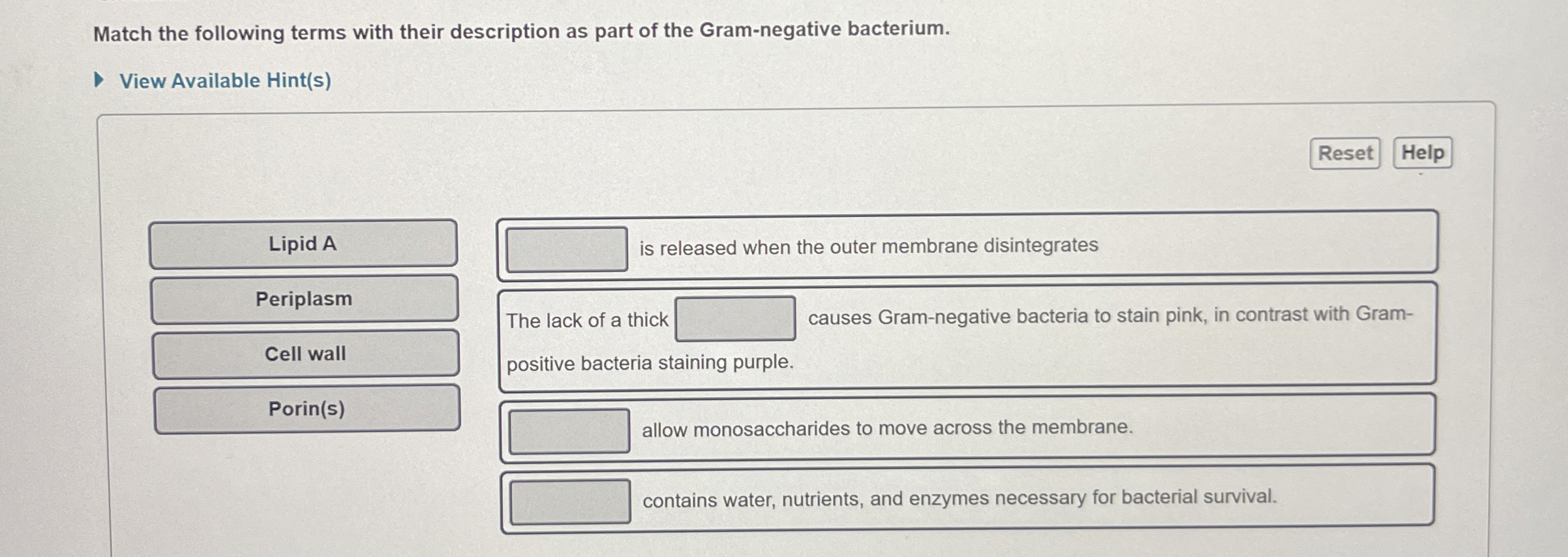 Solved Match the following terms with their description as | Chegg.com