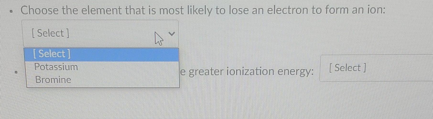 Solved Choose the correct element from each drop down list. | Chegg.com